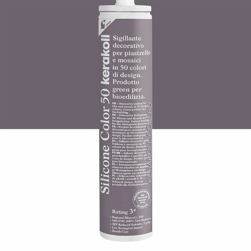 Герметик KERAKOLL SILICONE COLOR (50 цветов Design), Цвет 50 (Лиловый) 310 мл.
