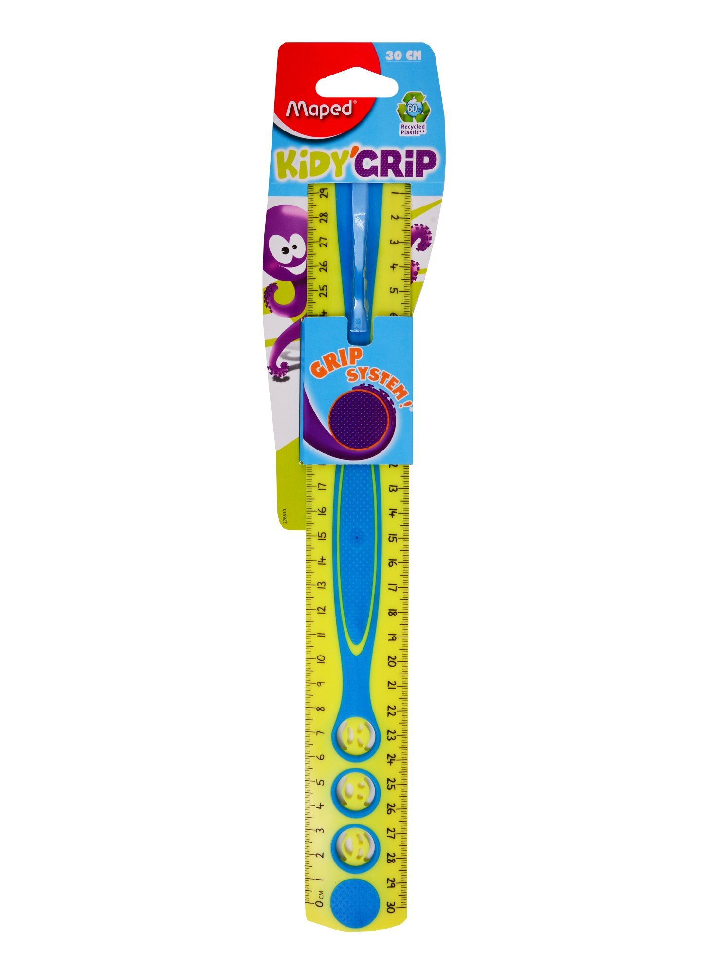 Линейка 30см "Kidy Grip" с держателем, MAPED