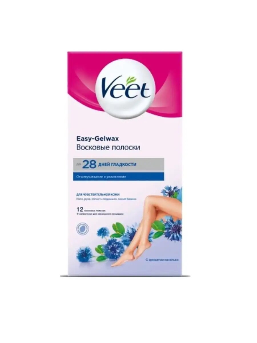 Veet восковые полоски для чувствительной кожи 12 шт.