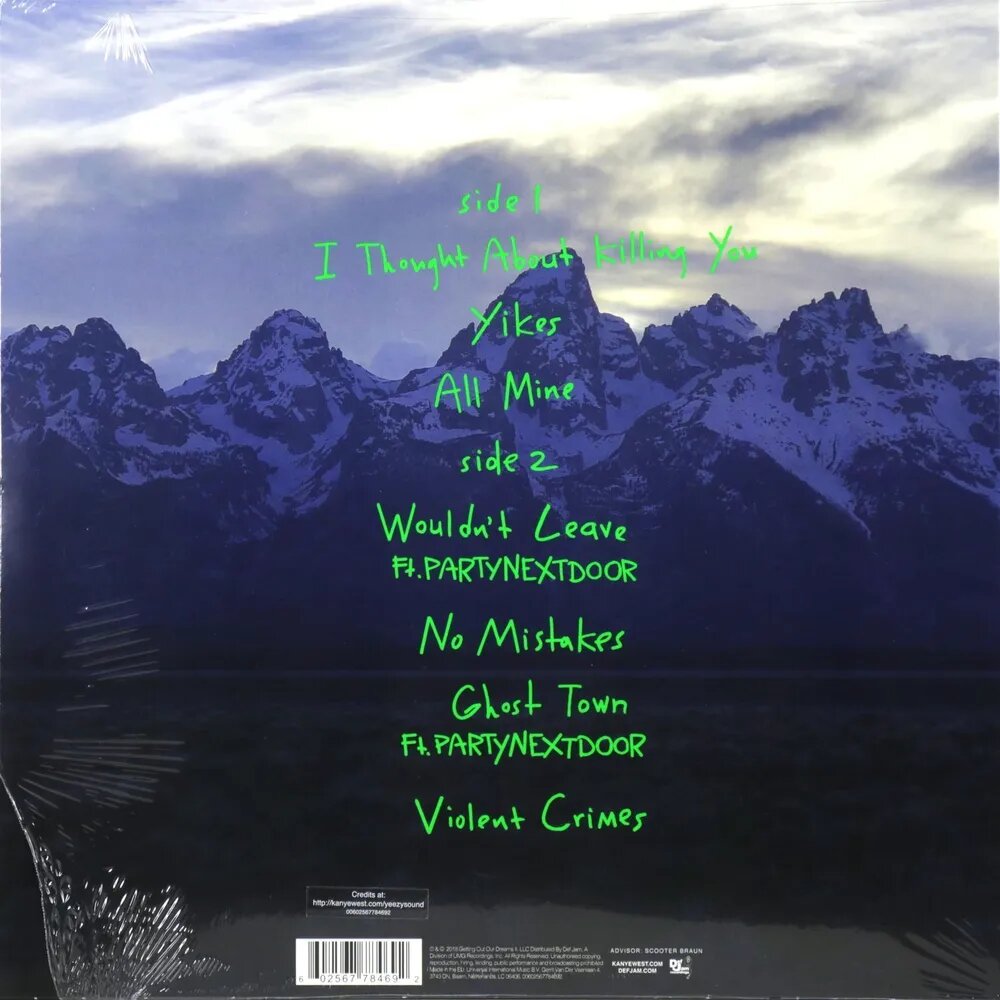 Виниловая пластинка Kanye West - Ye (LP) Европейский Союз Def Jam Recordings 1LP 2020