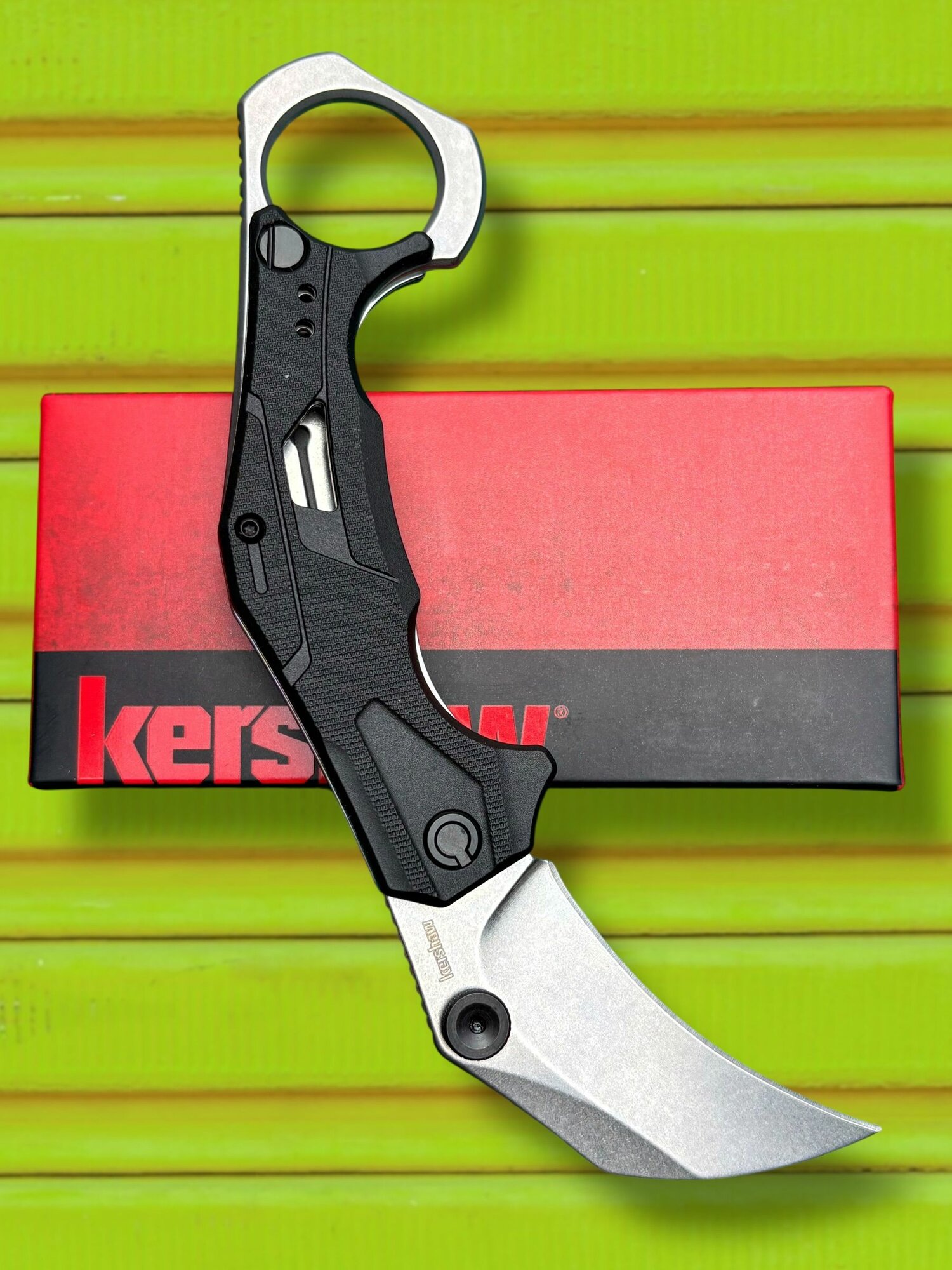 Складной нож - керамбит Kershaw Outlier Stonewash, 2064SW