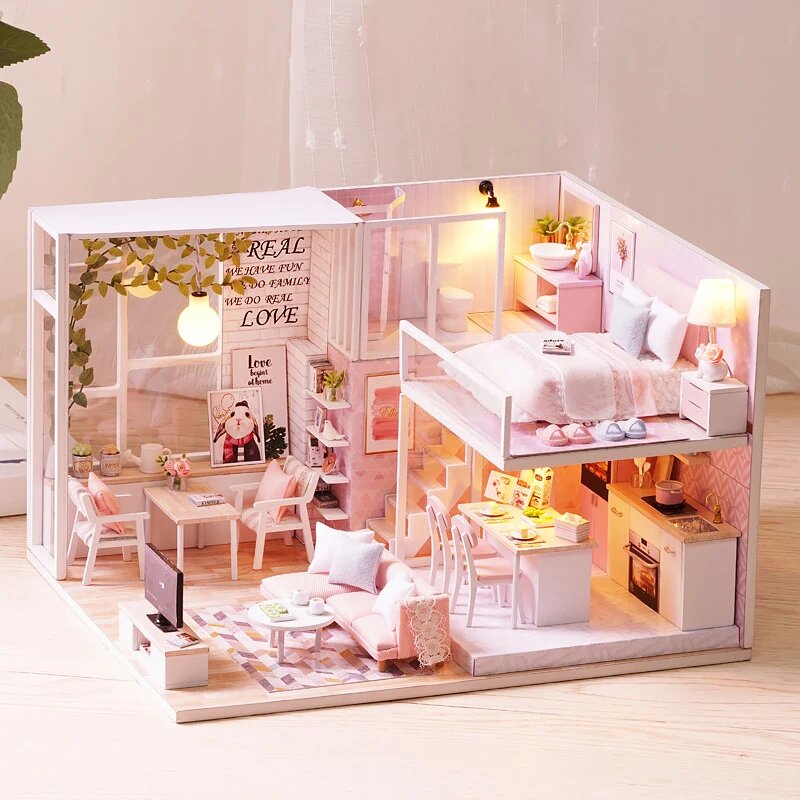 Кукольный домик Zuuton 3D пазл из дерева L-022-B with cover