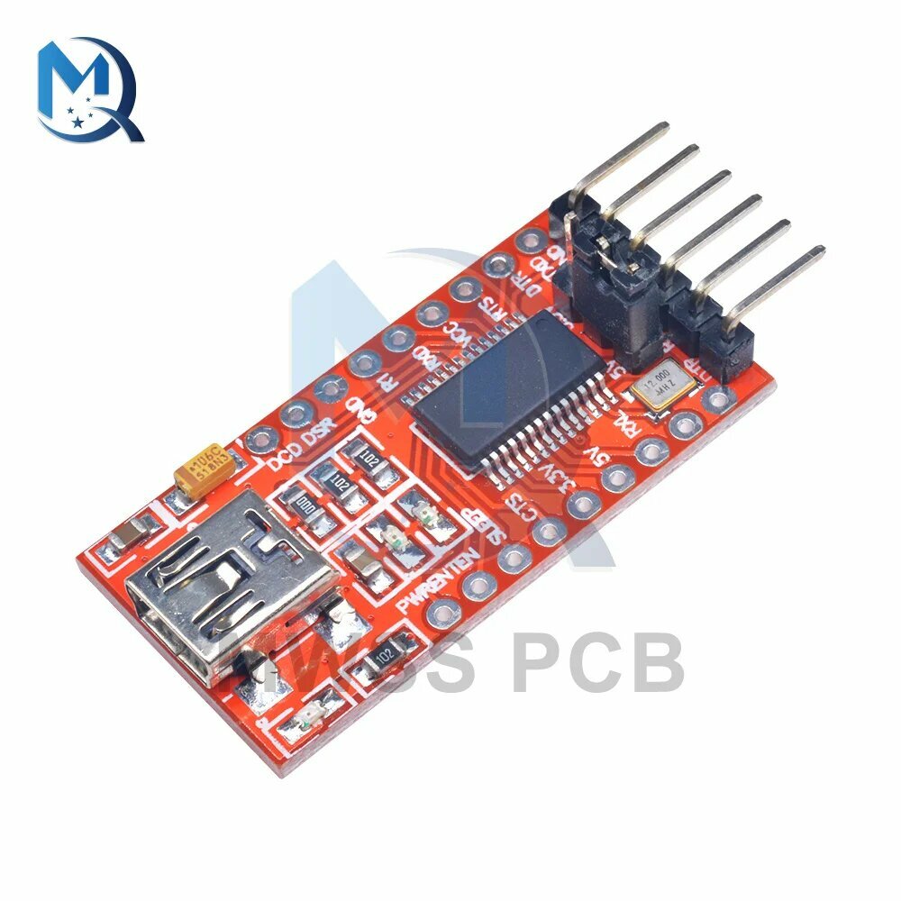 Модуль USB к TTL Ziqqucu FT232RL Mini USB