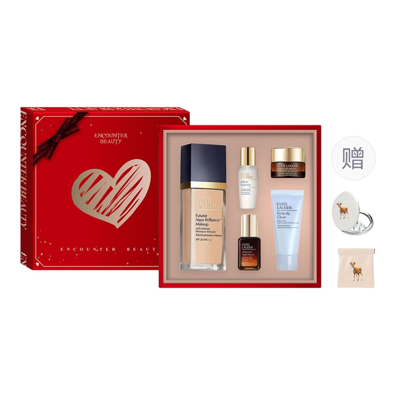 Жидкий тональный крем женский ESTEE LAUDER Qinshui, набор All Star, 5 предметов, натуральный