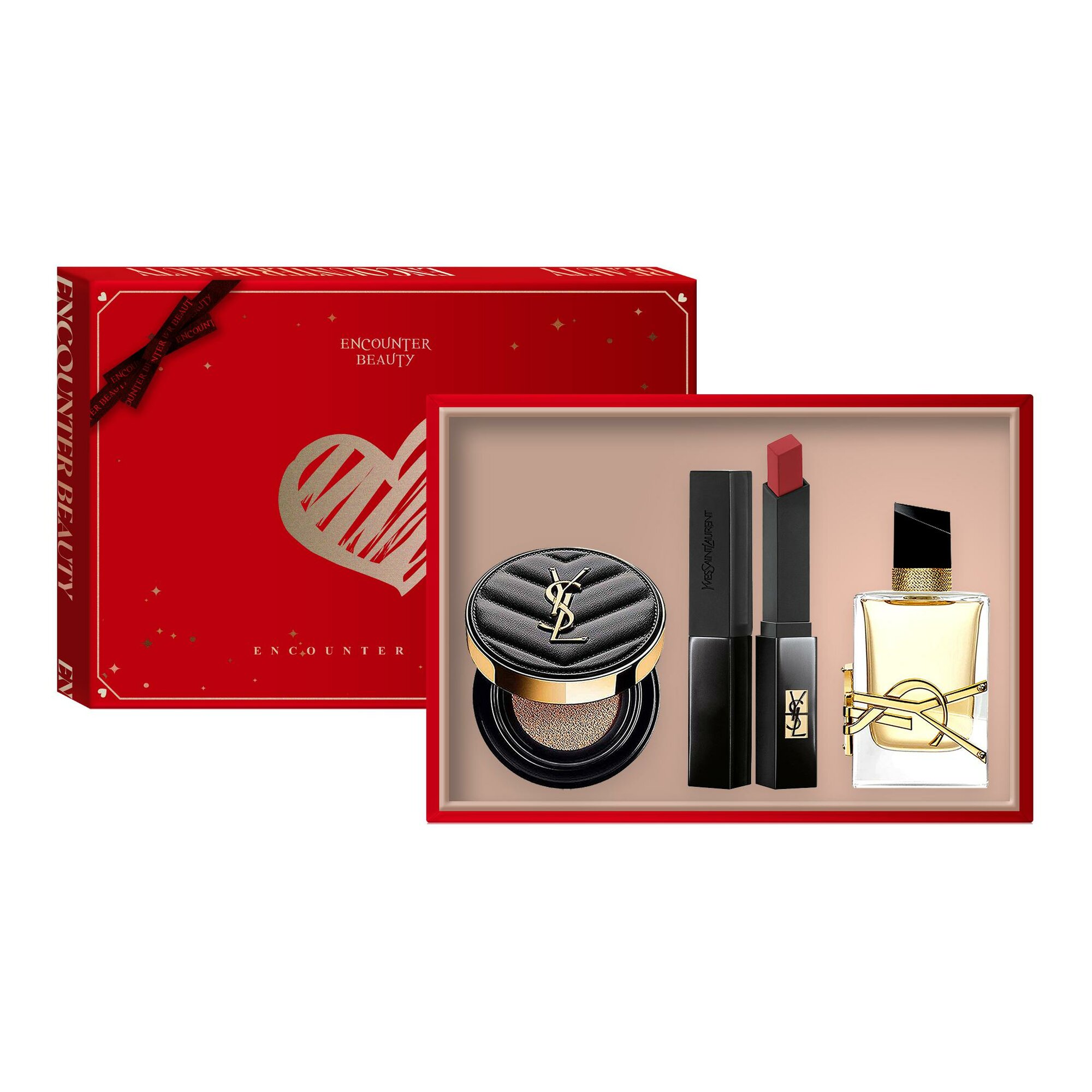 SAINT LAURENT Набор пробников воздушной подушки для тонального крема стойкий, маскирующий, без эффекта маски, Женский