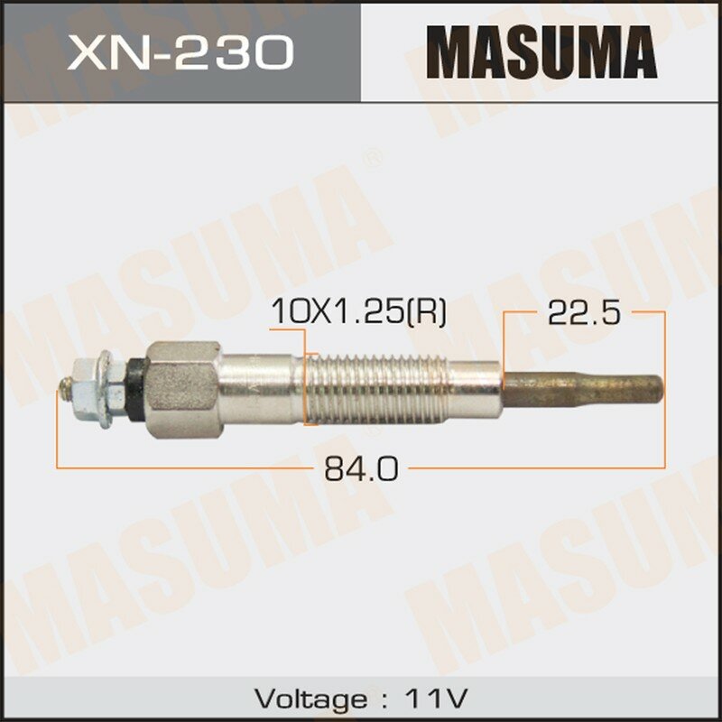 Свеча накаливания MASUMA XN-230 Nissan Patrol, Cedric, Laurel, Safari 95-00