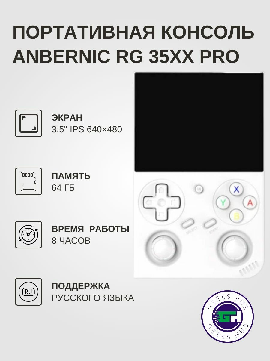 Портативная игровая приставка Anbernic RG 35XX PRO, экран 3.5", 640*480