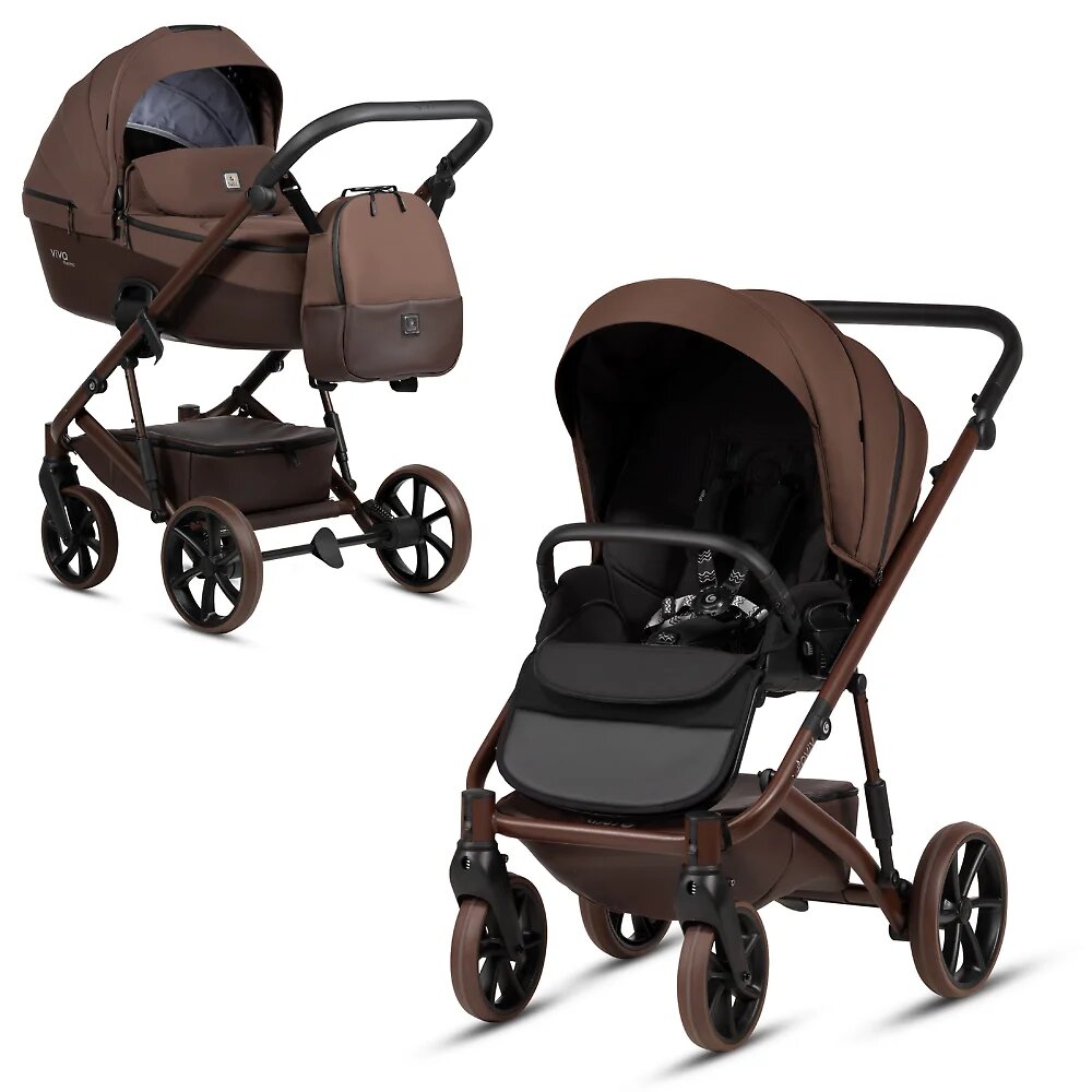 Детская коляска 2в1 Tutis Viva 6+, цвет Espresso (Кофейный), артикул производителя 1612067