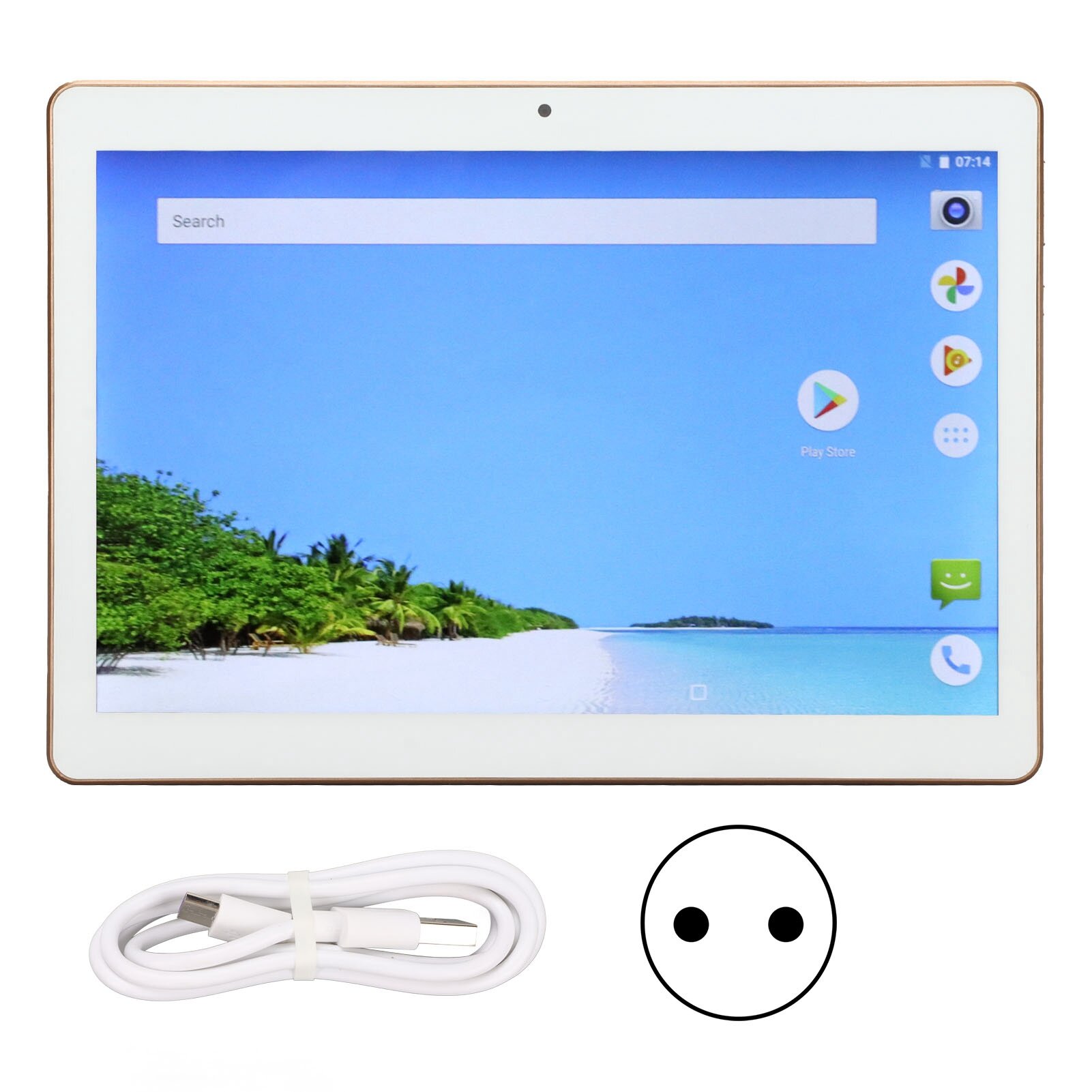 10,1дюймовый планшет HD 1280x800, 2 ГБ ОЗУ, 32 ГБ ПЗУ, два слота для карт, два режима ожидания, белы
