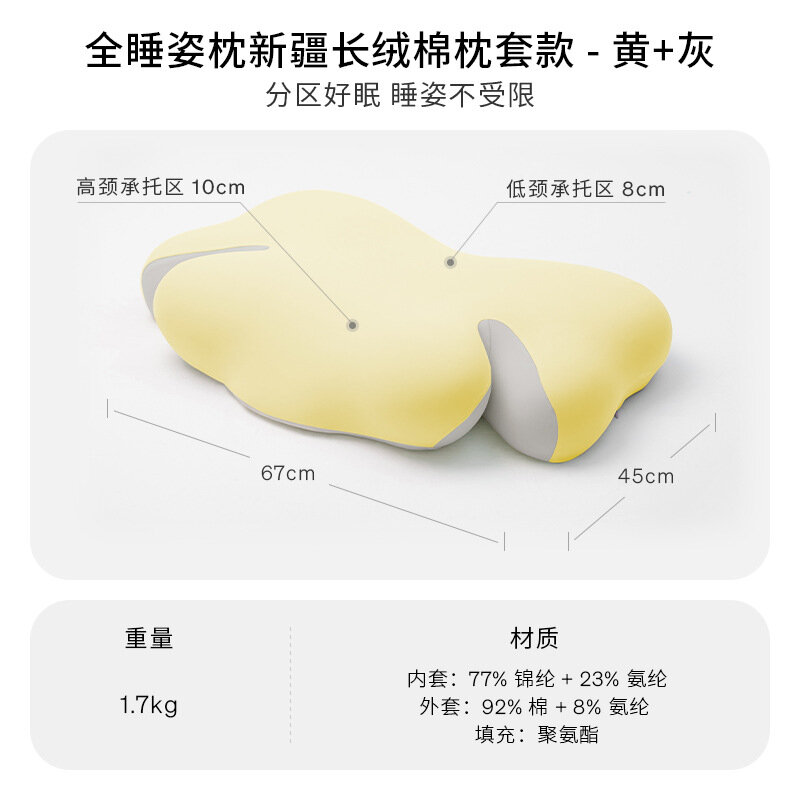 Подушка Lying Island для сна в любом положении, подушка из пены с эффектом памяти, зонированная подушка для сна на боку, подушка для сна, подарок на День учителя, ортопедическая подушка для шеи.