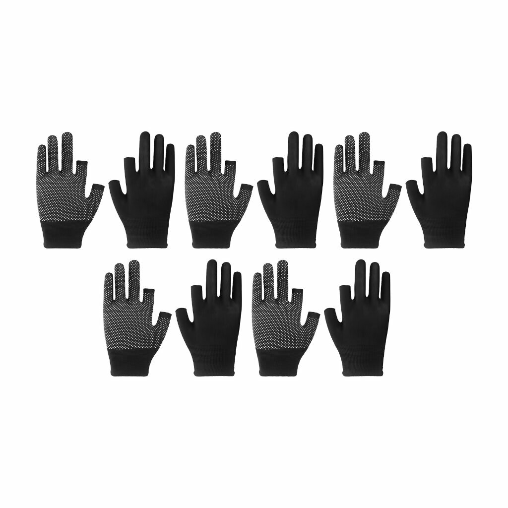 Удобные защитные рабочие перчатки без пальцев с нейлоновой конструкцией, противоскользящая резинка для ладоней и дышащая подкладка