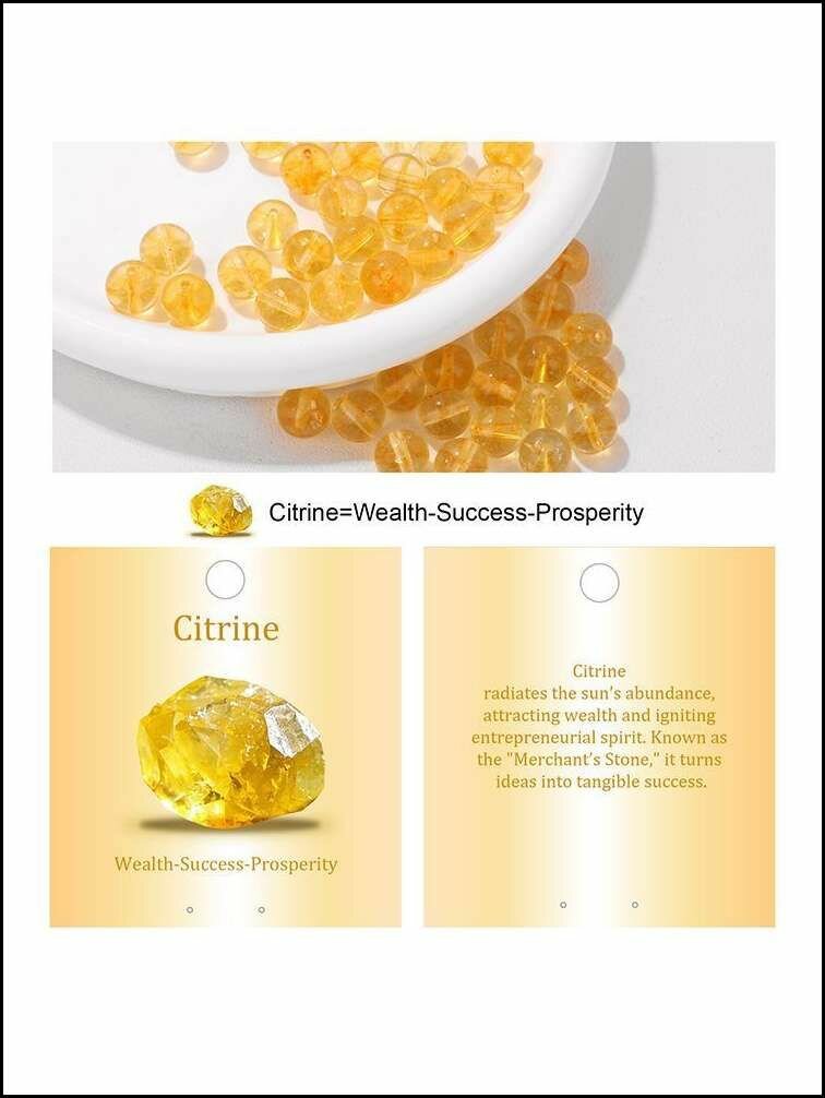 Бусины из натуральных камней, 8 мм лимонов, около 45 шт, для браслетов, бус, украшений