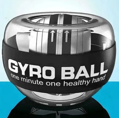 Гироскопический кистевой эспандер GYRO BALL, 1 шт, 150 кг, черный, для укрепления мышц рук и запястий