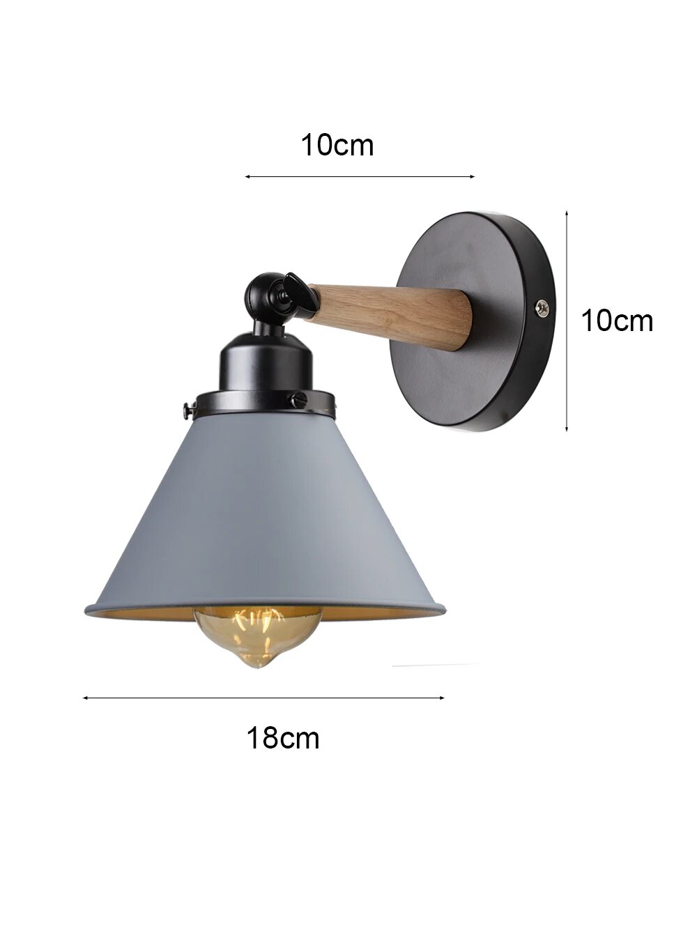 Винтажный настенный светильник ZHAOKE черный x80225h