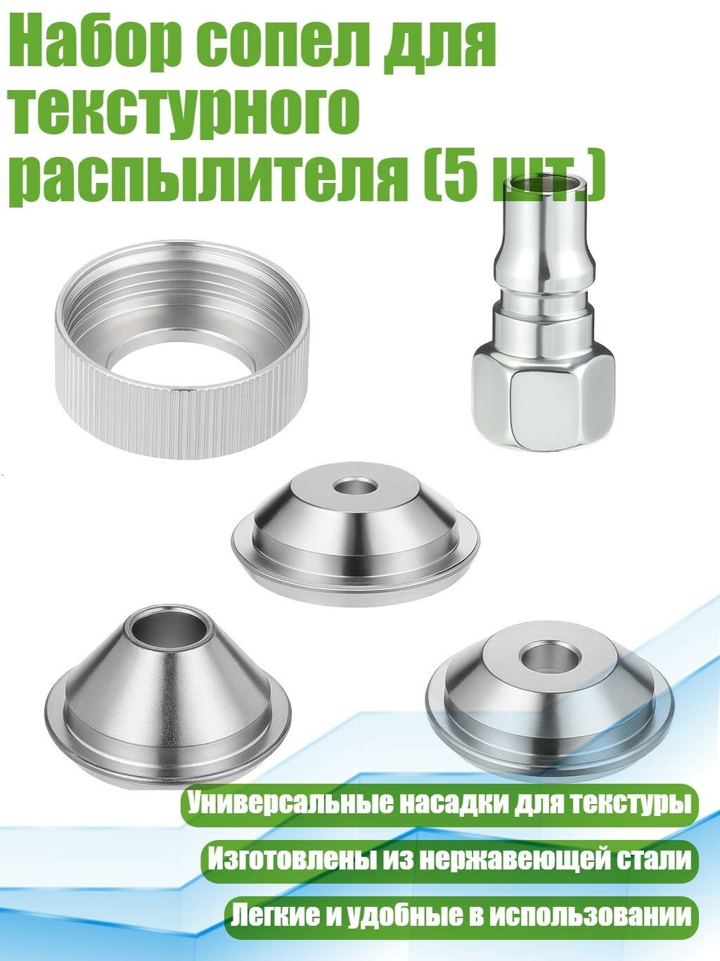Набор сопел для текстурного распылителя (5 шт.)