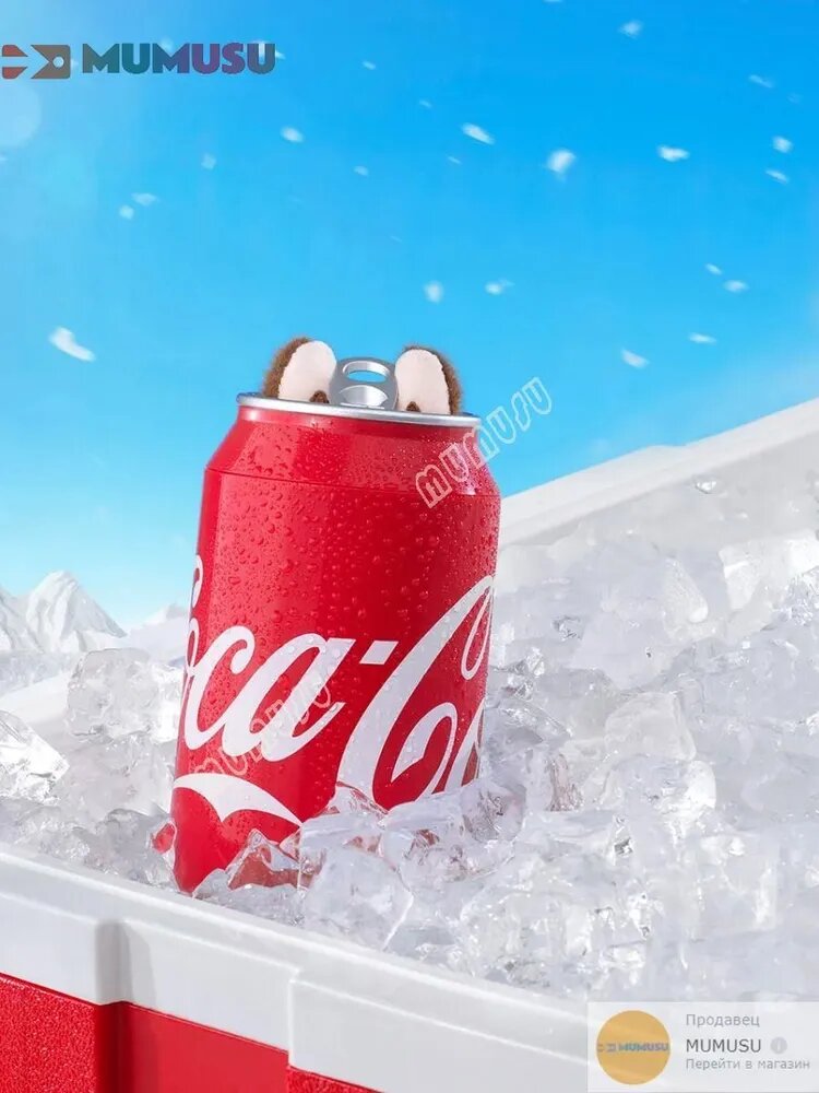 Мягкая игрушка Лабубу в банке колы THE MONSTERS COCA-COLA SERIES коллекционная фигурка для коллекционеров — фото 1