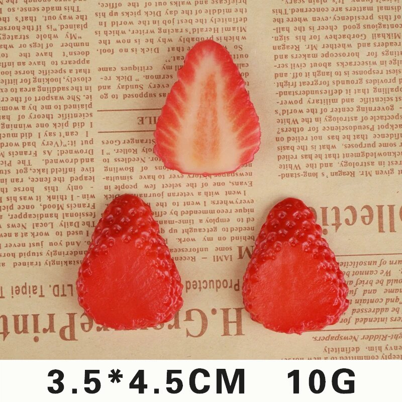 Искусственные клубники, 3шт, красные
