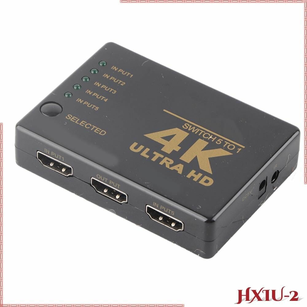Переключатель HDMI 5 в 1, 1080P с дистанционным управлением для домашних кинотеатров