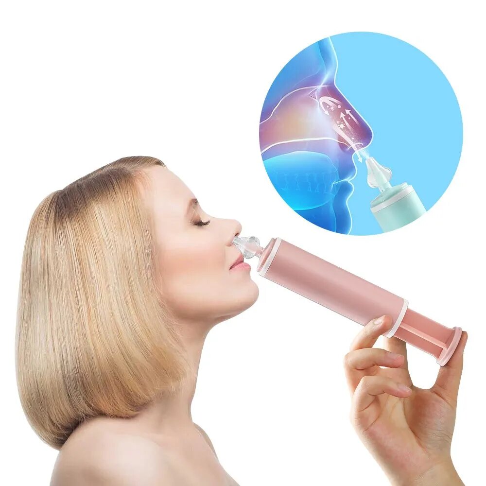 Шприц для промывания носа многоразовый для детей и взрослых 60мл, розовый