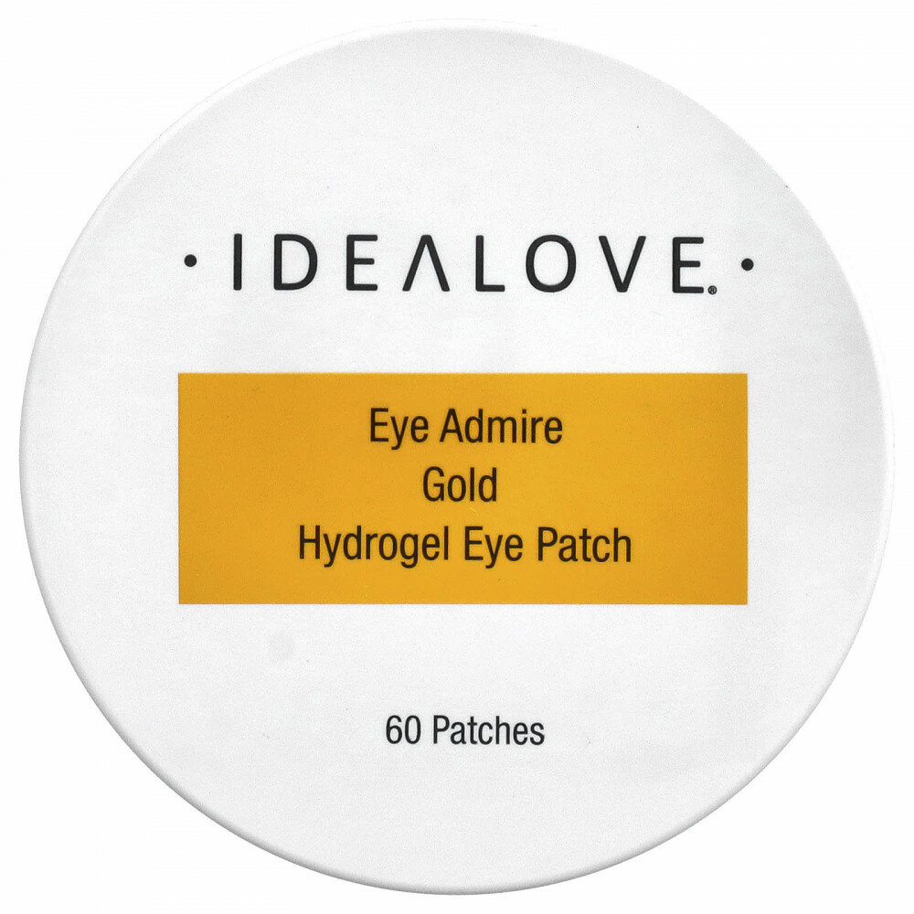 Idealove, Eye Admire, гидрогелевые патчи для глаз с золотом, 60 шт.