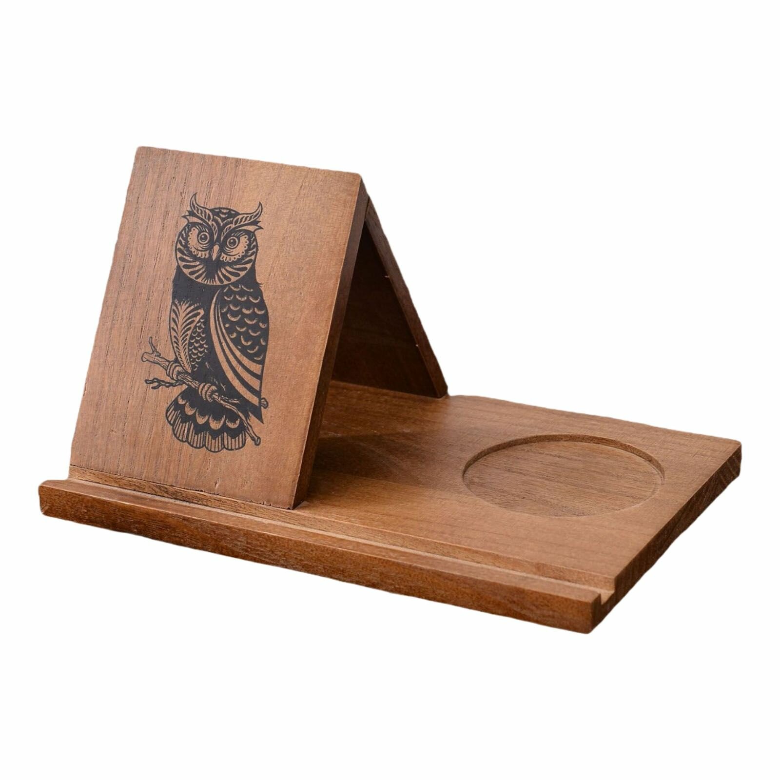 Многофункциональная деревянная треугольная полка 27см для книг и декора