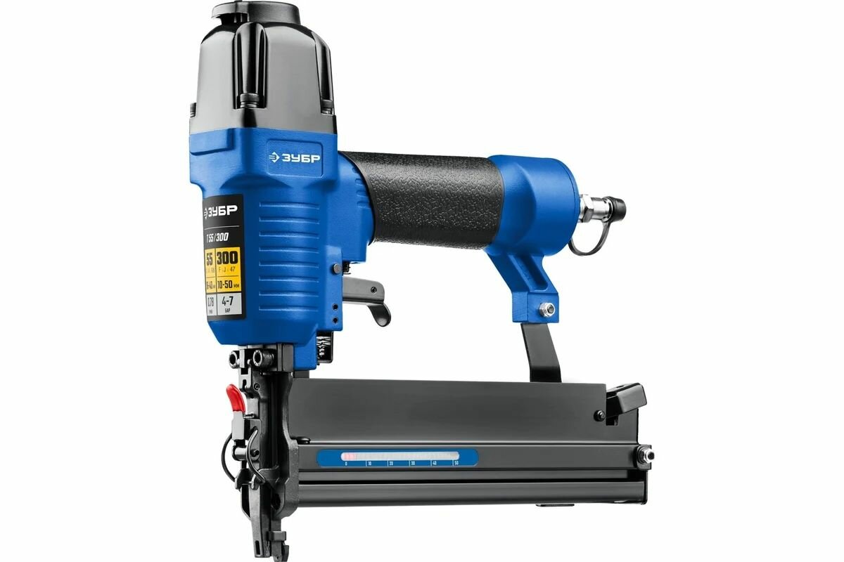 Пневматический нейлер ЗУБР Т55/300 Профессионал, 18Ga 2в1, для скоб тип 55, гвоздей тип 300