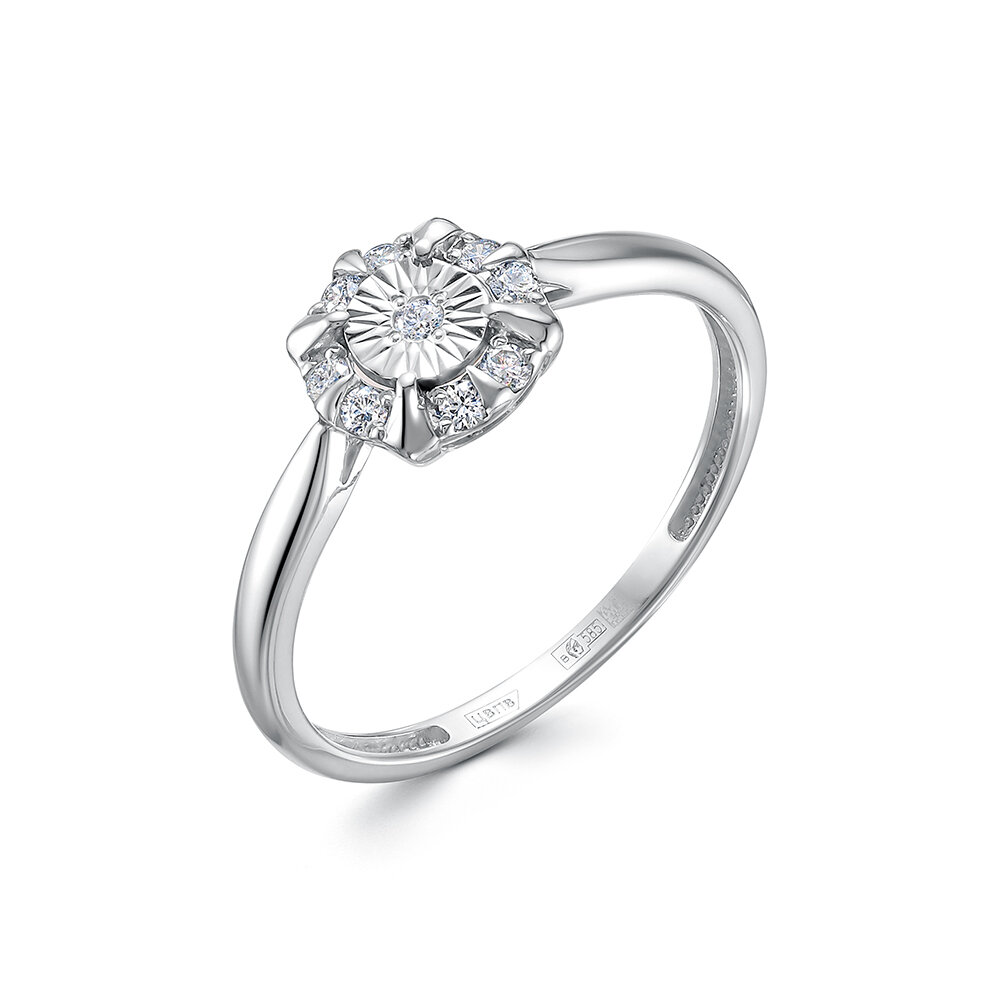 Кольцо, белое золото, 585 проба, бриллиант