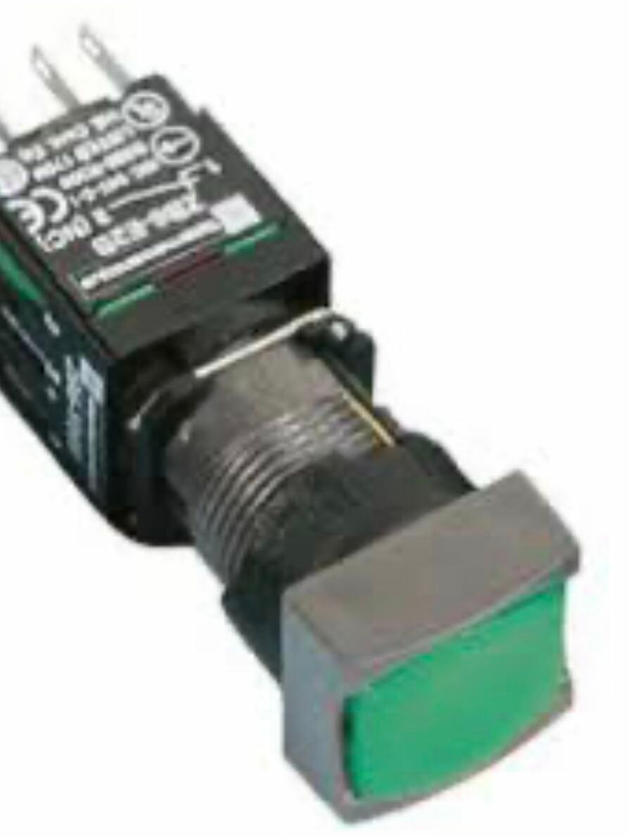 Schneider Electric XB6DF3B1B кнопка 16ММ 12-25В зеленая с подсвет. квадратная