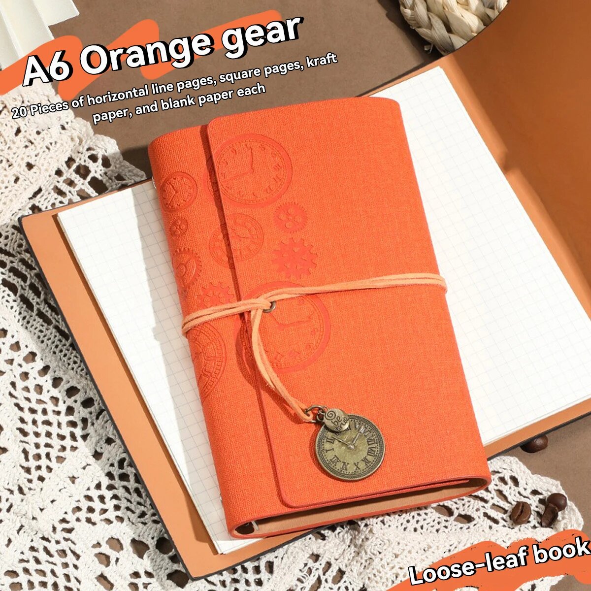 Блокнот Путешественника A6 В Стиле Ретро С Обложкой Из Искусственной Кожи, Многоразовые Страницы, Подходящие Для Офиса И Школы