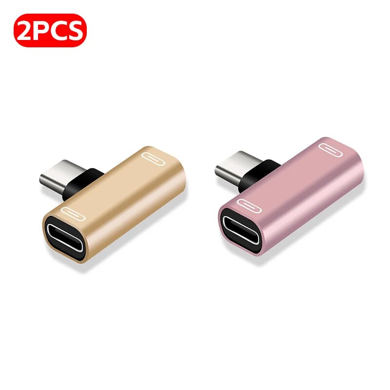 2/1 шт. USB-разветвитель типа C «папа» на двойной адаптер типа C «мама» 2IN1, зарядное Mixed C-2PCS