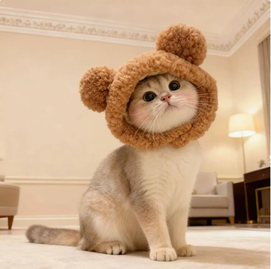 Шапка для кошек и собак мелких пород Милый головной убор для питомцев, аксессуар для фотосессии и вечеринки