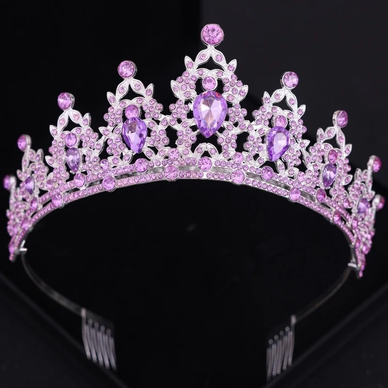 Тиара с кристаллами TUANMING Фиолетовый, Purple