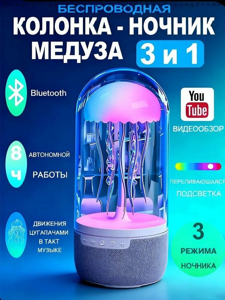 Мини колонка портативная беспроводная музыкальная акустическая маленькая мощная с подсветкой блютуз и радио bluetooth, колонки для компьютера блютуз музыкальные беспроводные. dp7