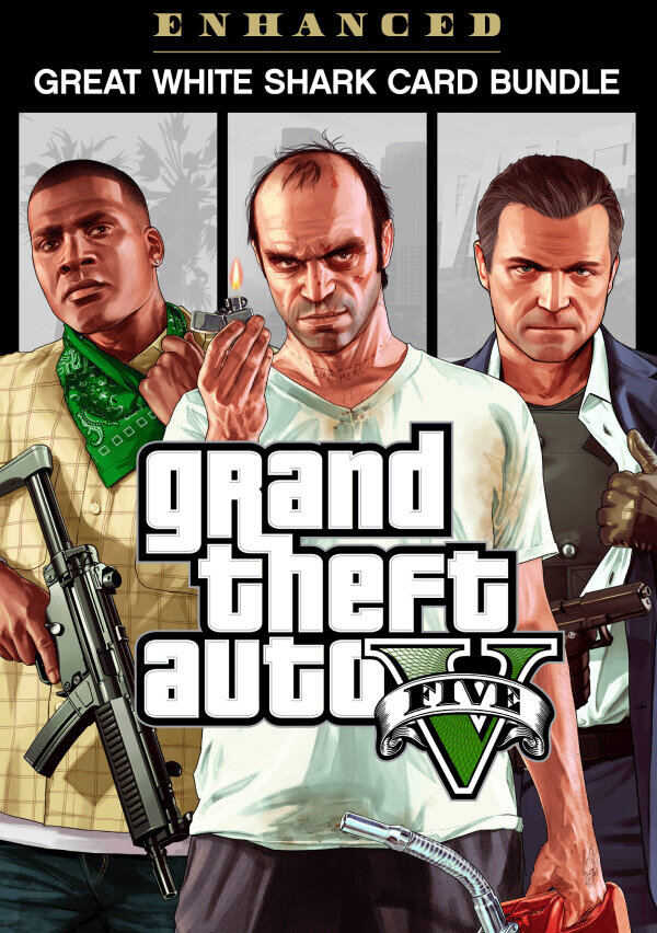 Игра Grand Theft Auto V Enhanced & Great White Shark Card Bundle (PC; Регион активации РФ+Страны СНГ)