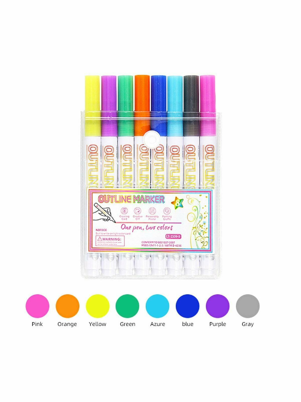 Контурные маркеры Маркерные ручки Красочная ручка для рисования открыток