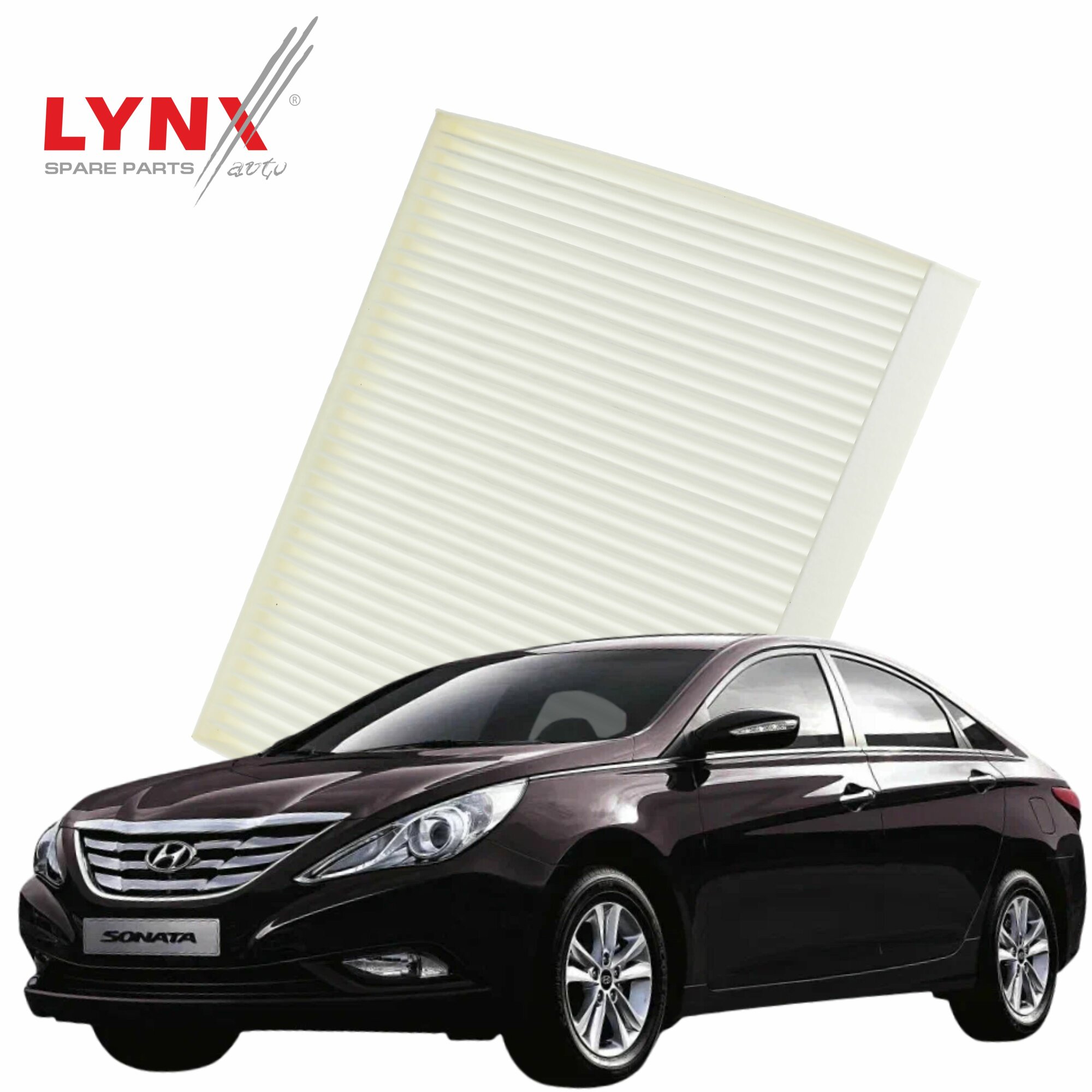 Фильтр салонный Hyundai Sonata (6) / Хендай Соната 2009 2010 2011 2012 2013 2014 / 1шт LYNXauto
