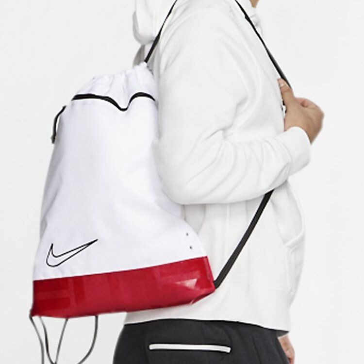 Сумка NIKE, фактура пэчворк, белый/красный/черный — фото 1