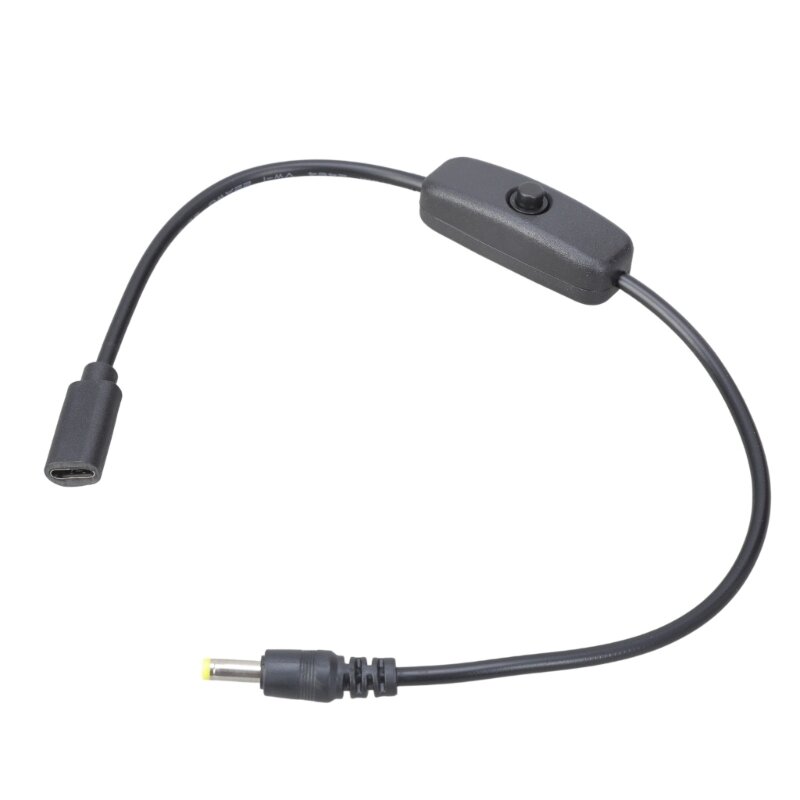 Кабель для зарядки USB Type C — DC4017 5V с кнопкой переключения для светодиодных лент, акустических систем, электроники и источников питания.