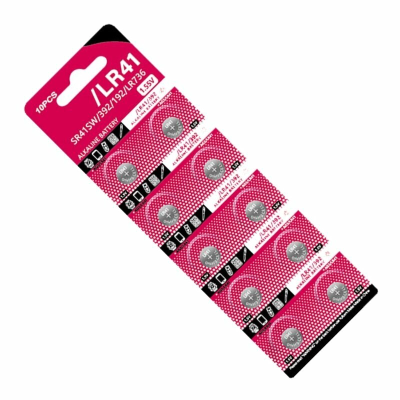 10 шт./лист AG3 LR41 Кнопочные Батарейки 1,5 В Щелочной Источник Питания Длительного Действия для Игрушек и Пультов Дистанционного Управления Калькуляторами