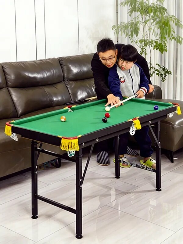Детский бильярдный стол GAIYI, размер 1,2м, складной, регулировка по высоте