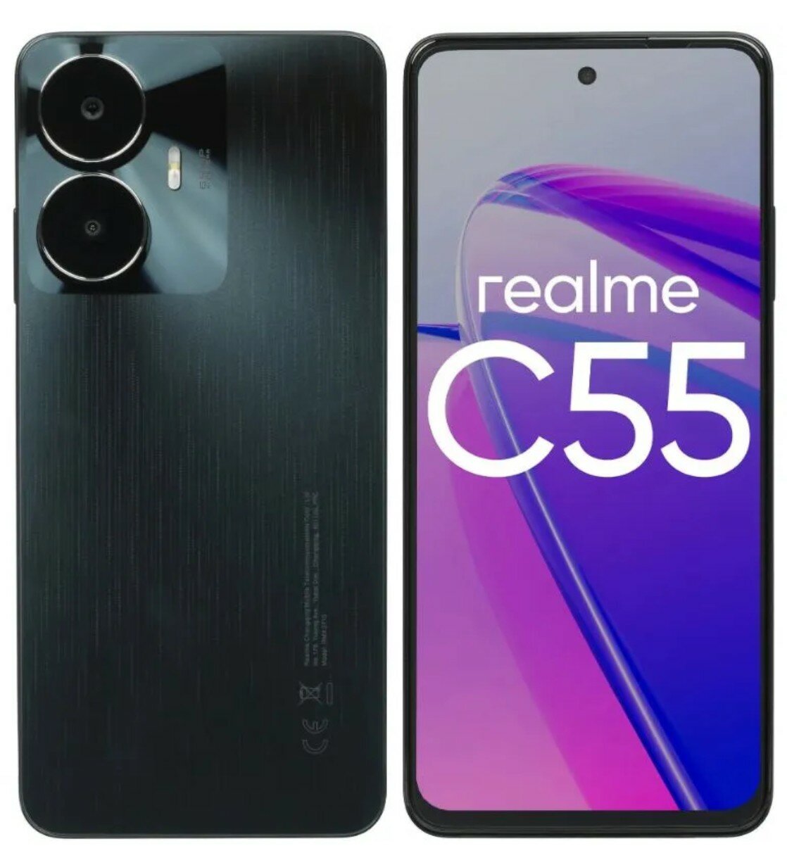 Смартфон REALME C55 (идеальное состояние), 8/256GB, черный, Mediatek MT6769H, Global