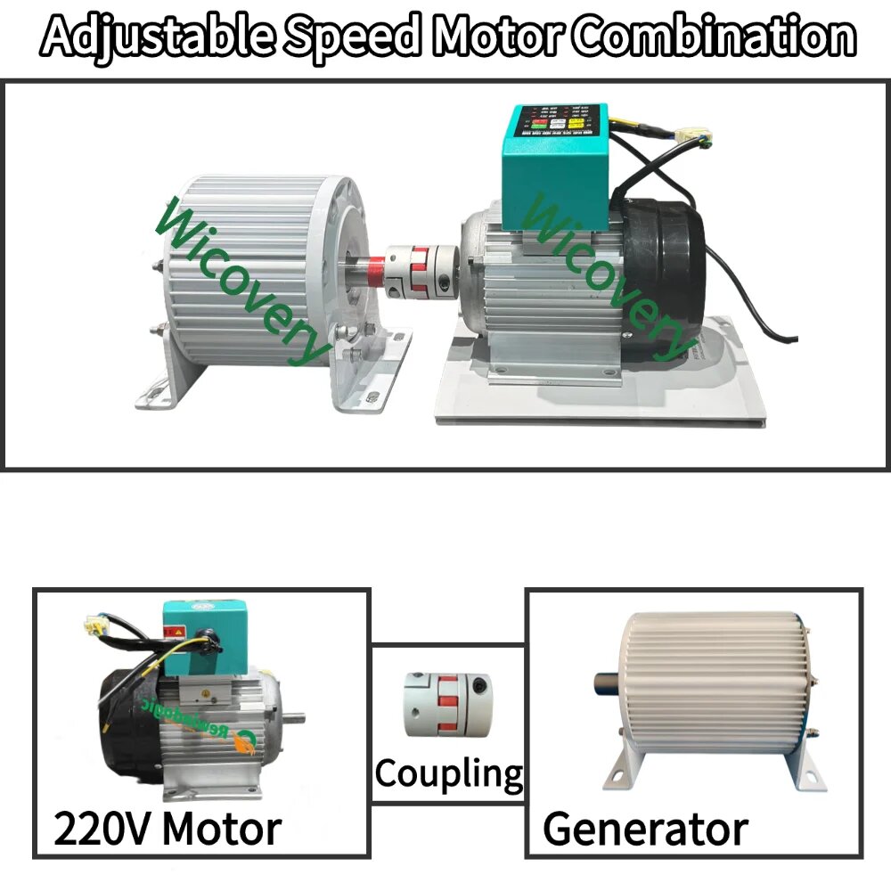 Трехфазный электрогенератор с постоянными магнитами 20-50 кВт With 220V Motor, 380 В, 80KW