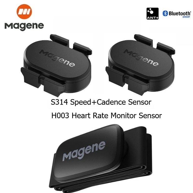 Magene S314 Датчик скорости/каденса + H003, черный