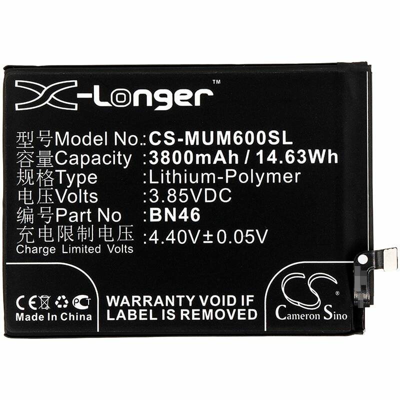 Аккумулятор для Xiaomi BN46, Xiaomi Redmi Note 6, Note 8, Xiaomi Redmi Note 8T - CS-MUM600SL от компании Cameron Sino