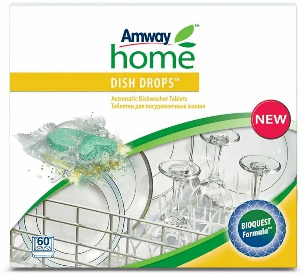 Таблетки для посудомоечной машины Amway Dish Drops 60 шт, Амвей Диш Дропс таблетки для ПММ