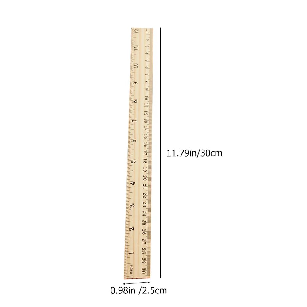 Многофункциональные деревянные линейки хаки для учебы в наборе 60 штук