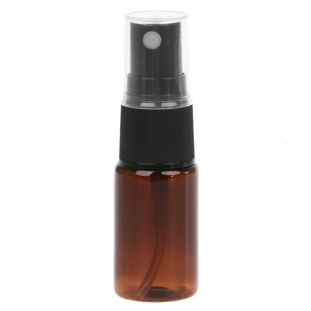 Пустой флакон-распылитель для духов, 10 мл, 10 мл коричневой + черная насадка R18