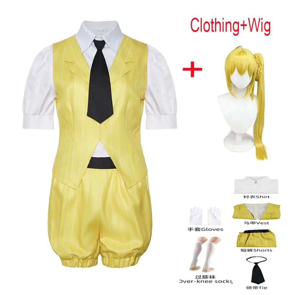 Косплей костюм Акиты Неру желто-серый L, Costume Wigs 1