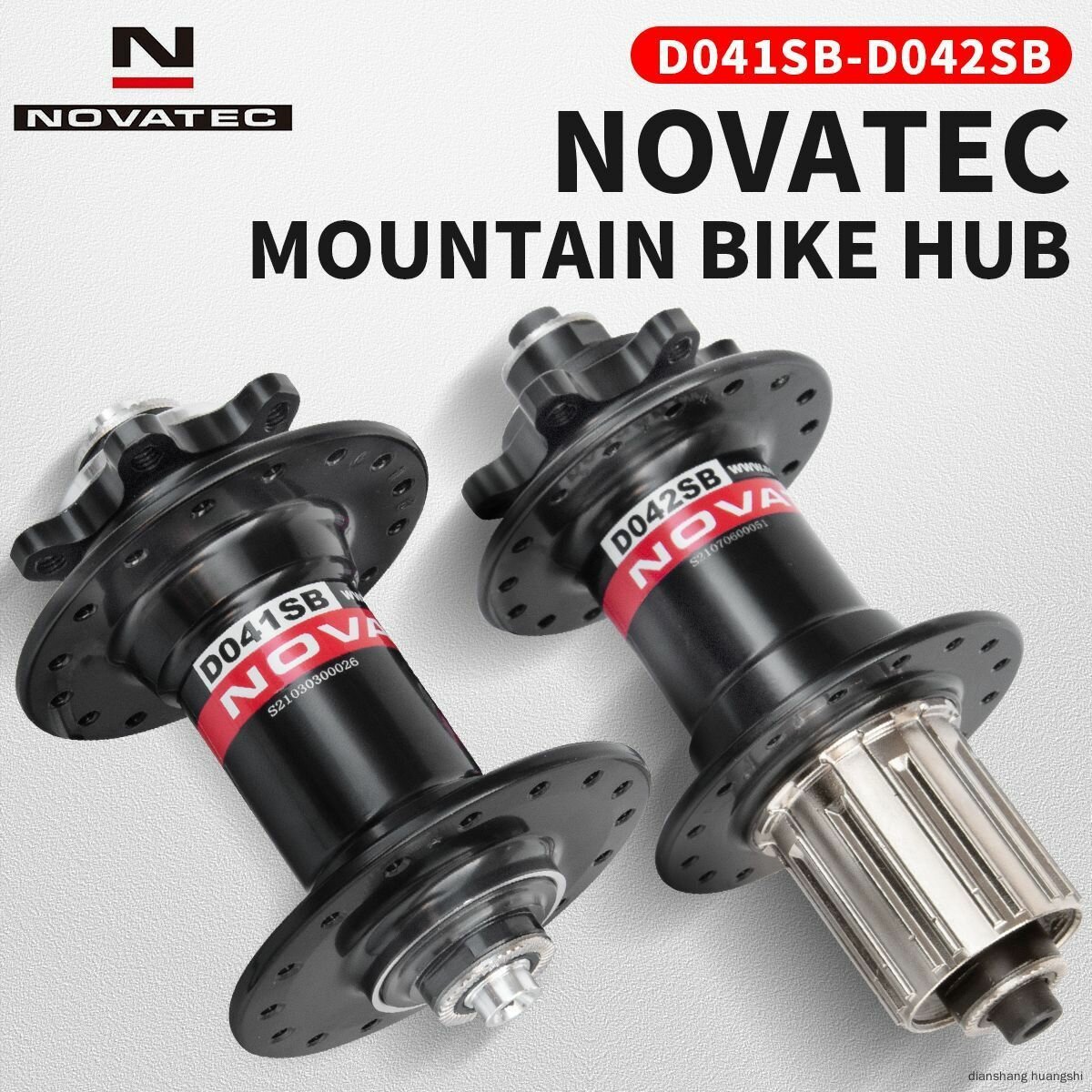 Втулки для горных велосипедов, Novatec, D041sb/D042sb, M9*100/M10*135 мм, 32 отверстия под спицы