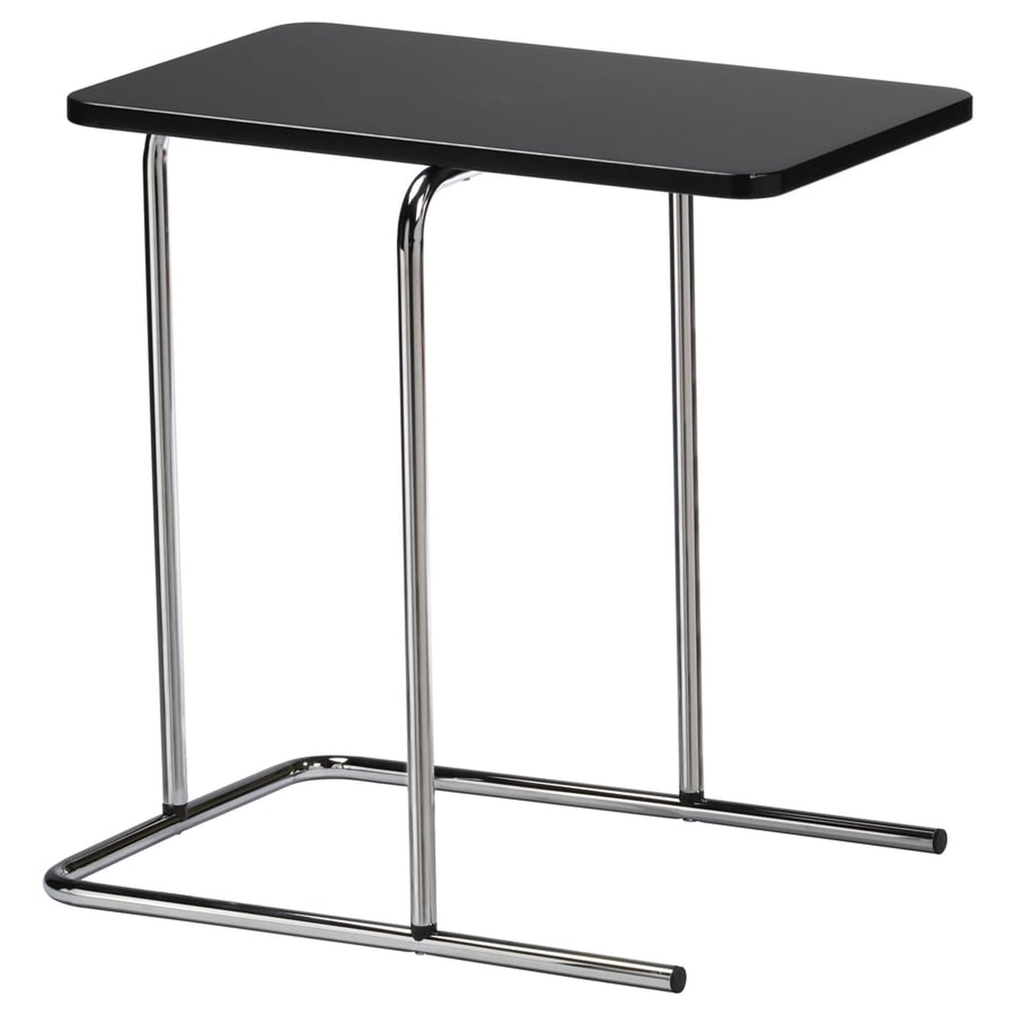 Приставной кофейный столик IKEA RIAN, цвет серебро/черный 50x30 см, 603.434.20